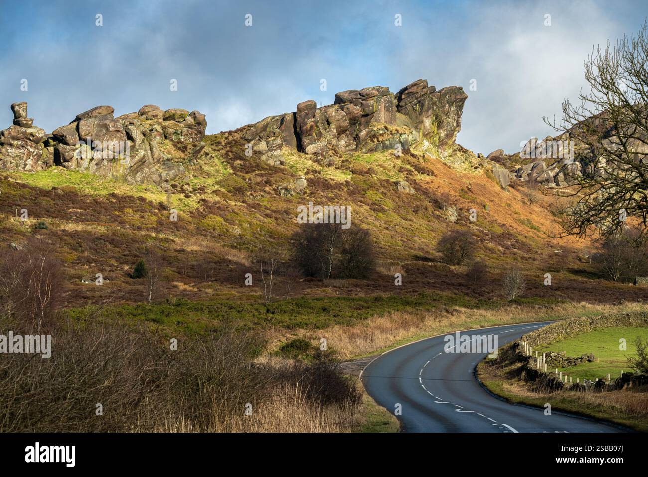 Ramshaw Rocks winter sunrise in the Staffordshire Peak District ...