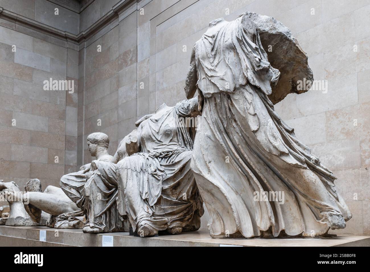Sculptures from the Parthenon East Pediment at the British Museum. London, UK, 27 June 2023 ...