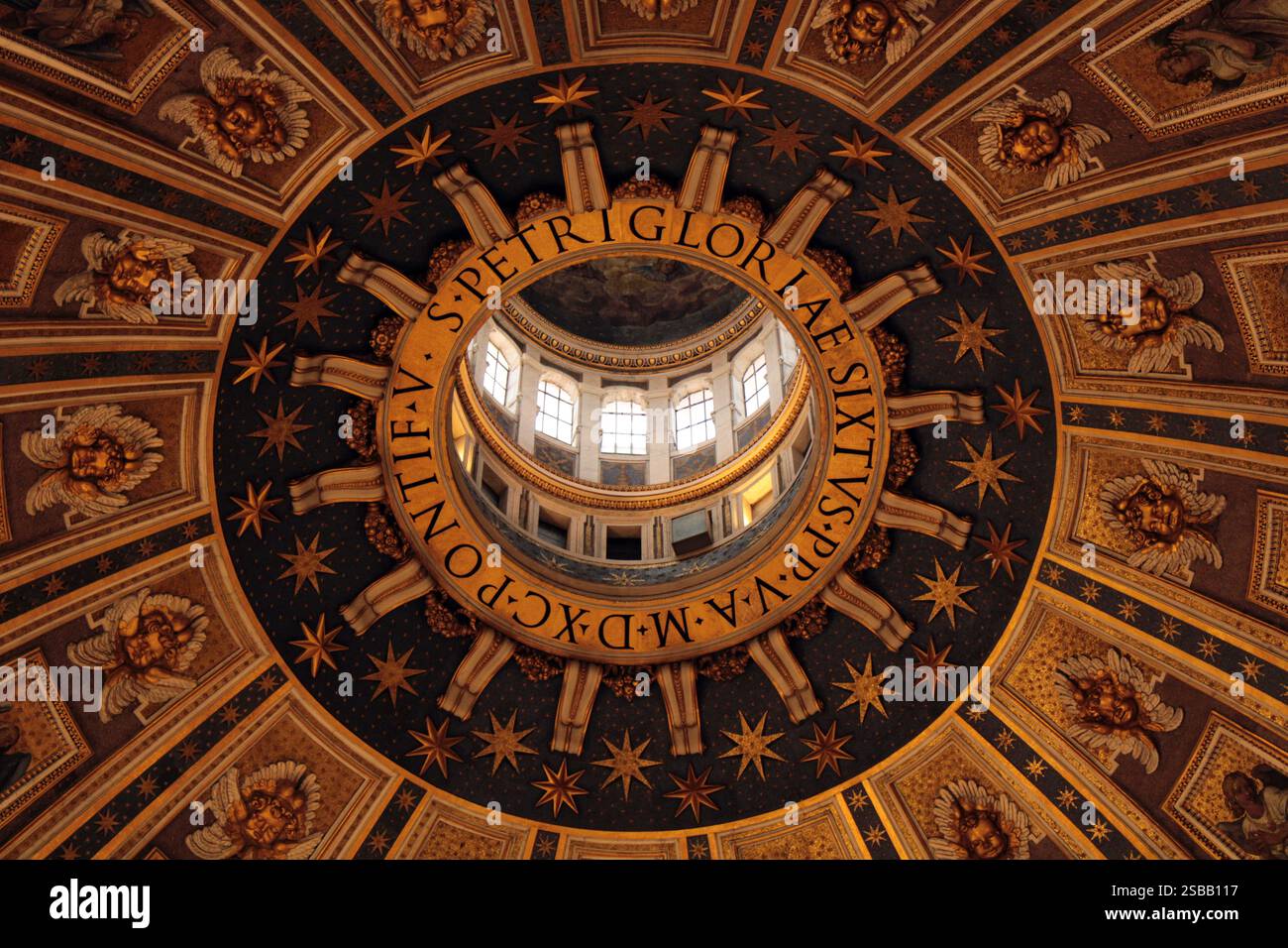 The inner dome from below in St Peter's Cathedral Stock Photo - Alamy