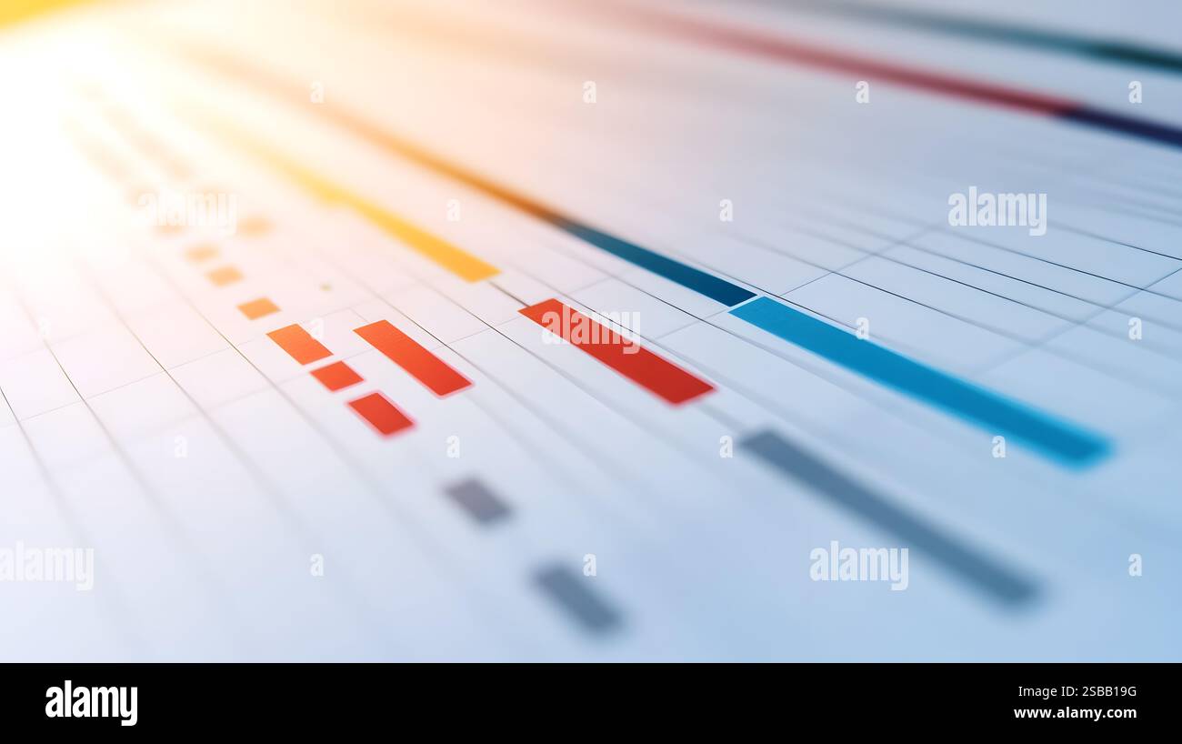 Detailed Gantt chart visualization highlighting critical paths and key ...