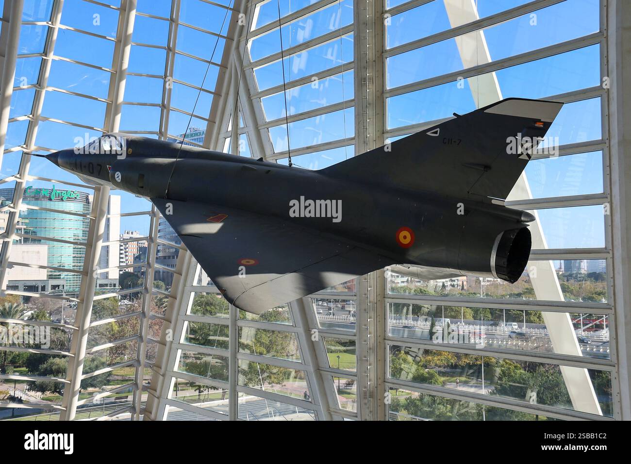Valencia, Spain- December 27, 2024: The Dassault Mirage III plane ...