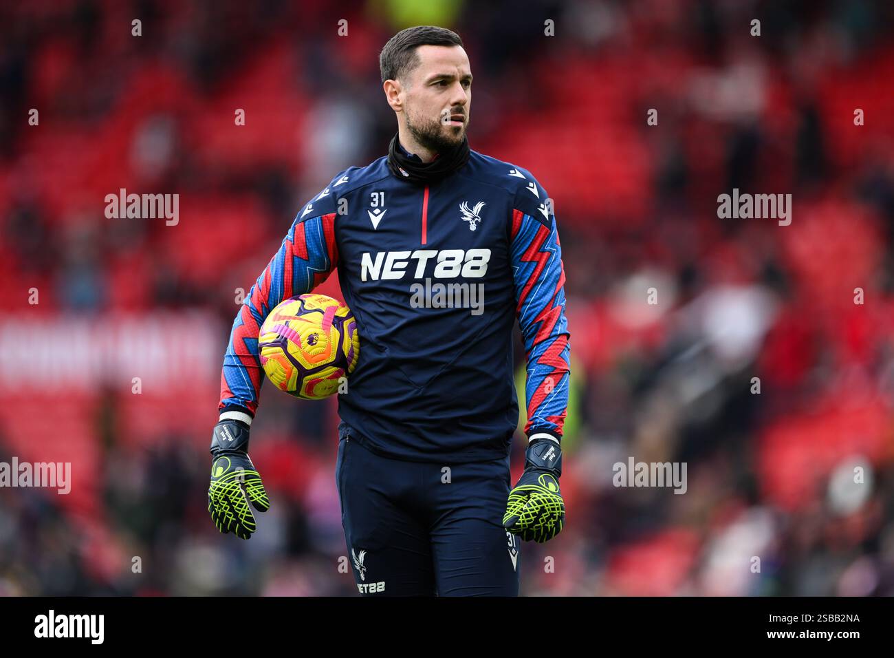 Remi Matthews of Crystal Palace during the pre-game warm up ahead of ...