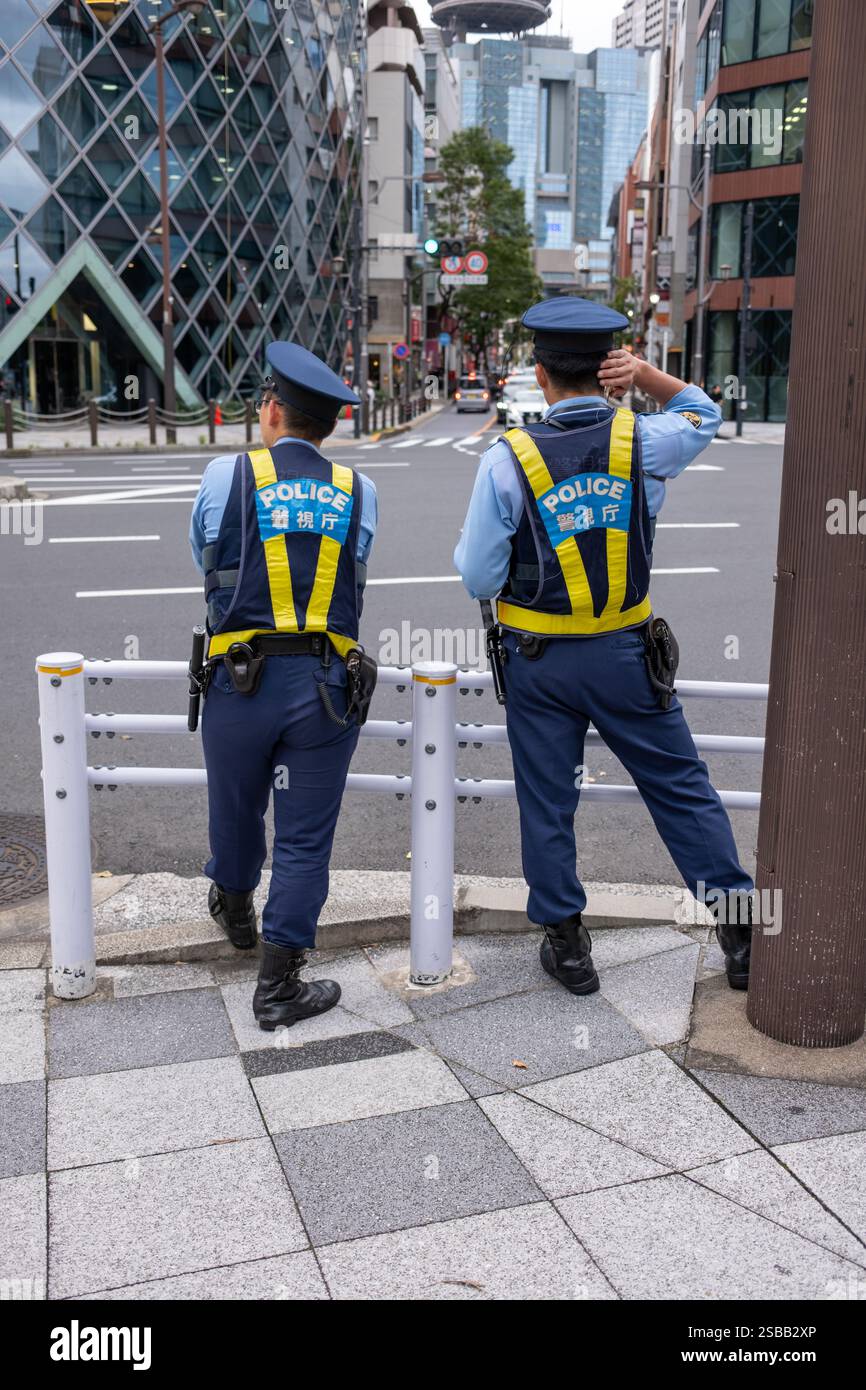 Police Officers in Tokyo Japan Stock Photo - Alamy
