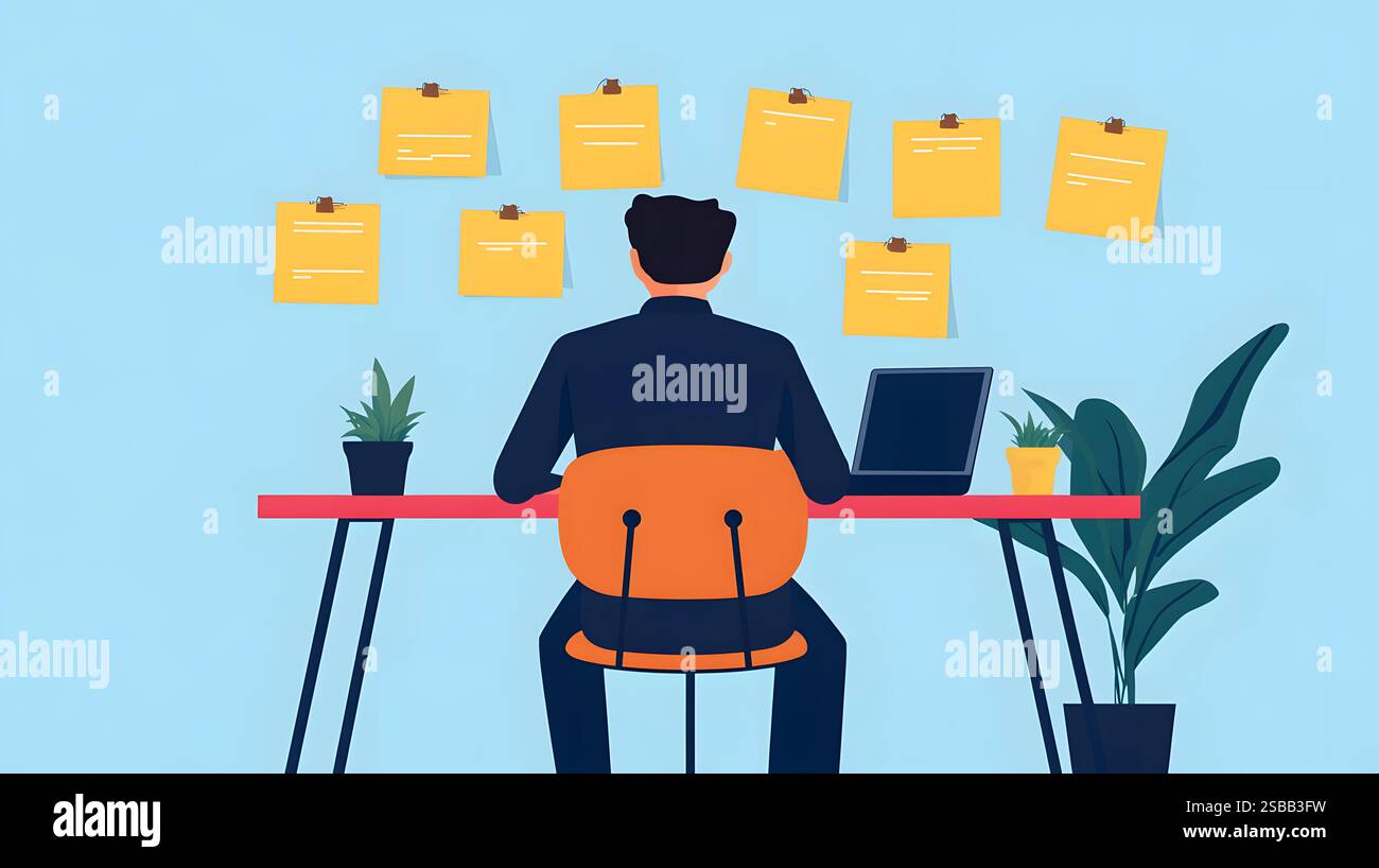 Project Manager Prioritizing Tasks On Kanban Board To Manage Time Constraints And Optimize