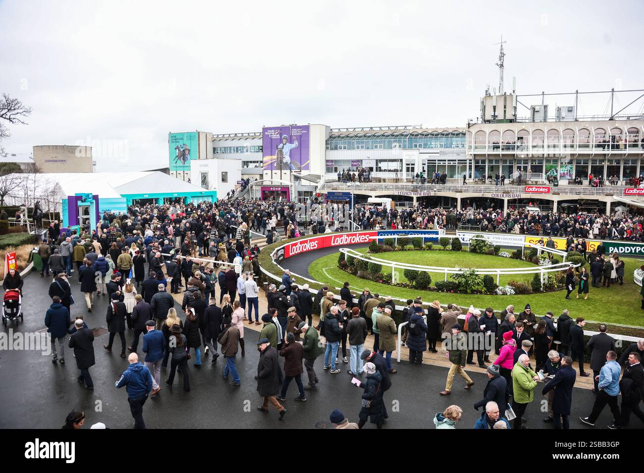 A general view during day two of the Dublin Racing Festival 2025 at Leopardstown Racecourse in ...