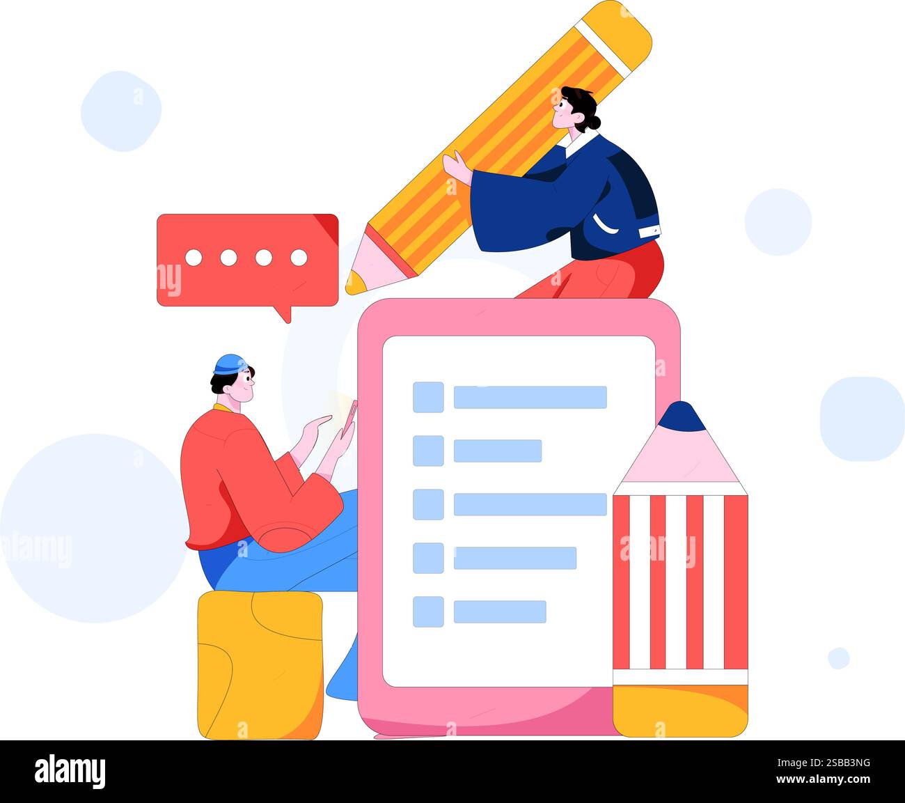 Invite friends to conduct questionnaire flat vector concept operation ...