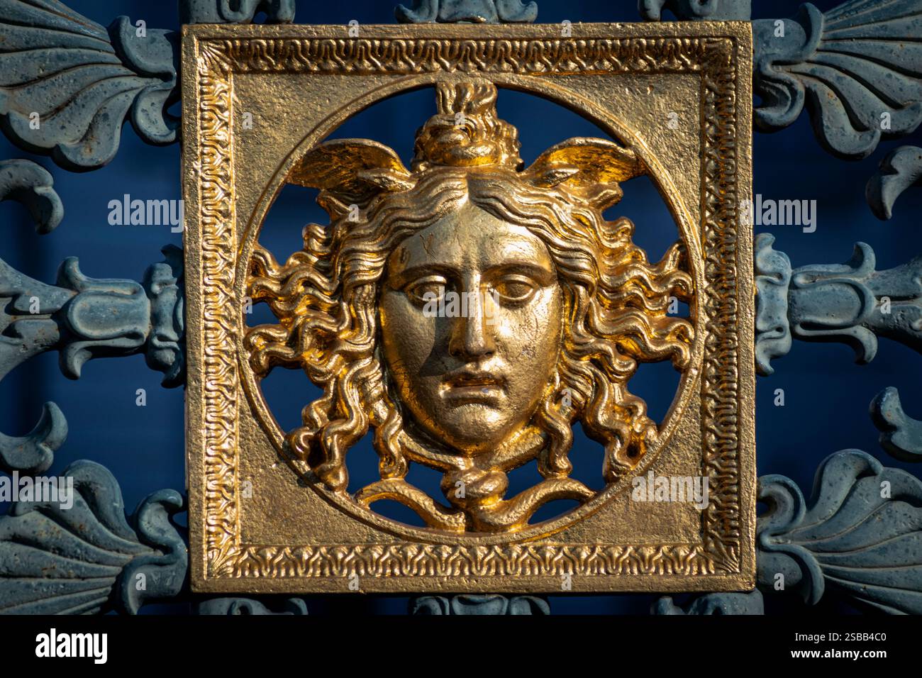 Medusa head made by Pelagio Pelagi protecting the fence of the Royal ...