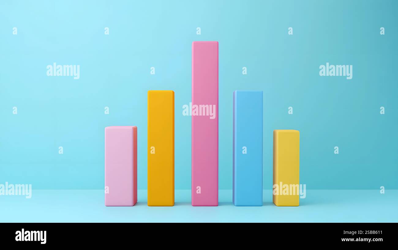 Vibrant and informative 3D bar charts depicting dividend yield and ...