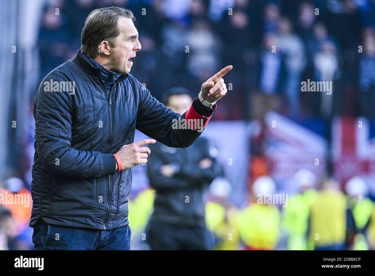 Antwerpen, Belgium. 02nd Feb, 2025. Antwerp's head coach Jonas De Roeck pictured during a soccer ...