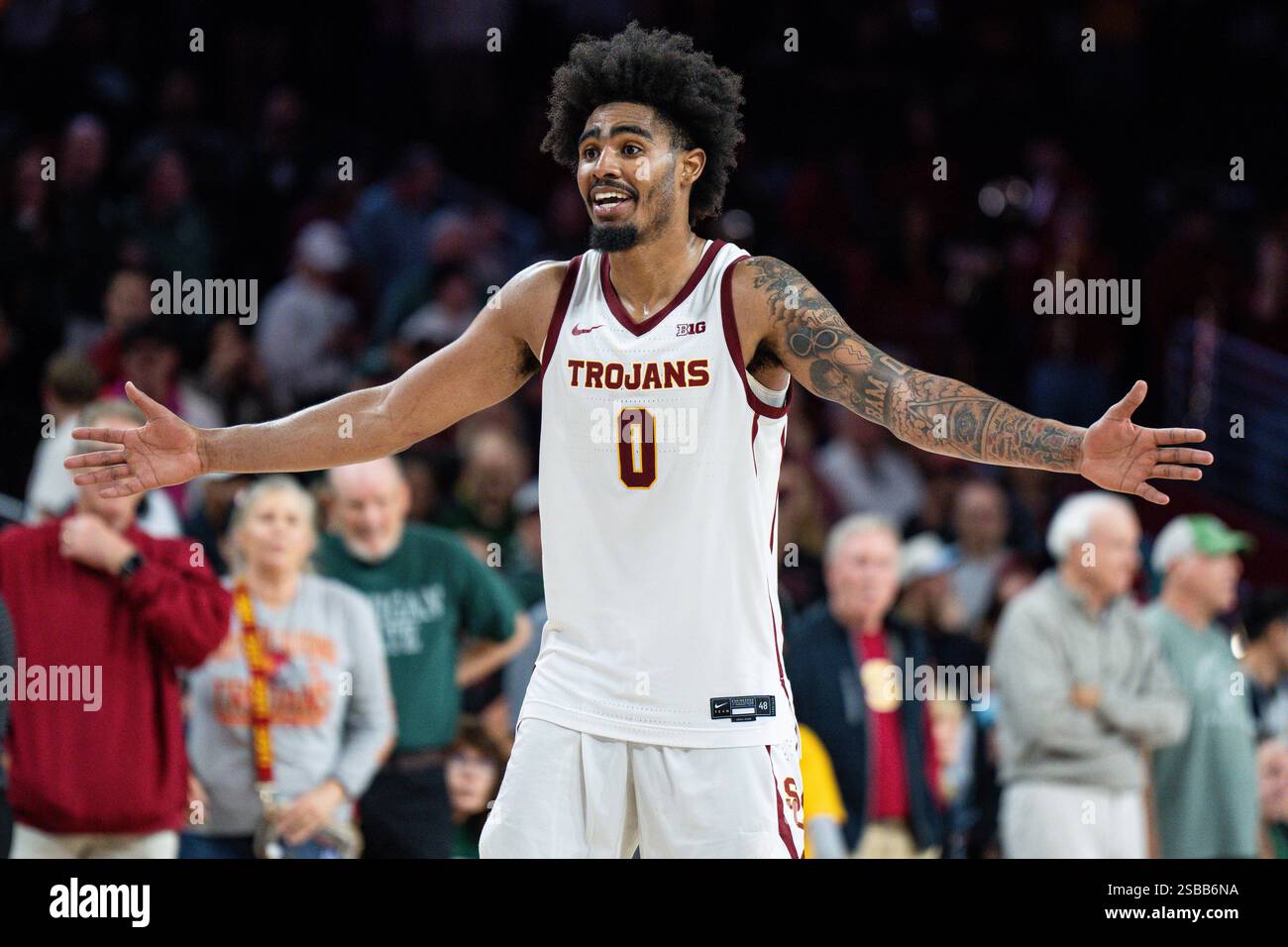 Los Angeles, USA. 1st Feb 2025. USC Trojans forward Saint Thomas (0 ...