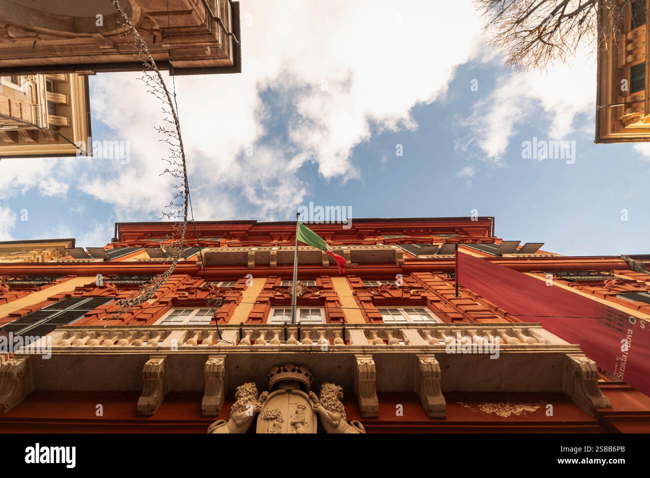 Colorful Genoa, both in the facades facing the old port and in the ...