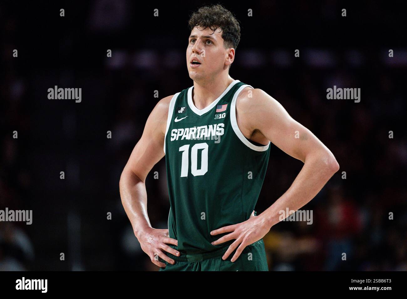 Los Angeles, USA. 1st Feb 2025. Michigan State Spartans center Szymon ...