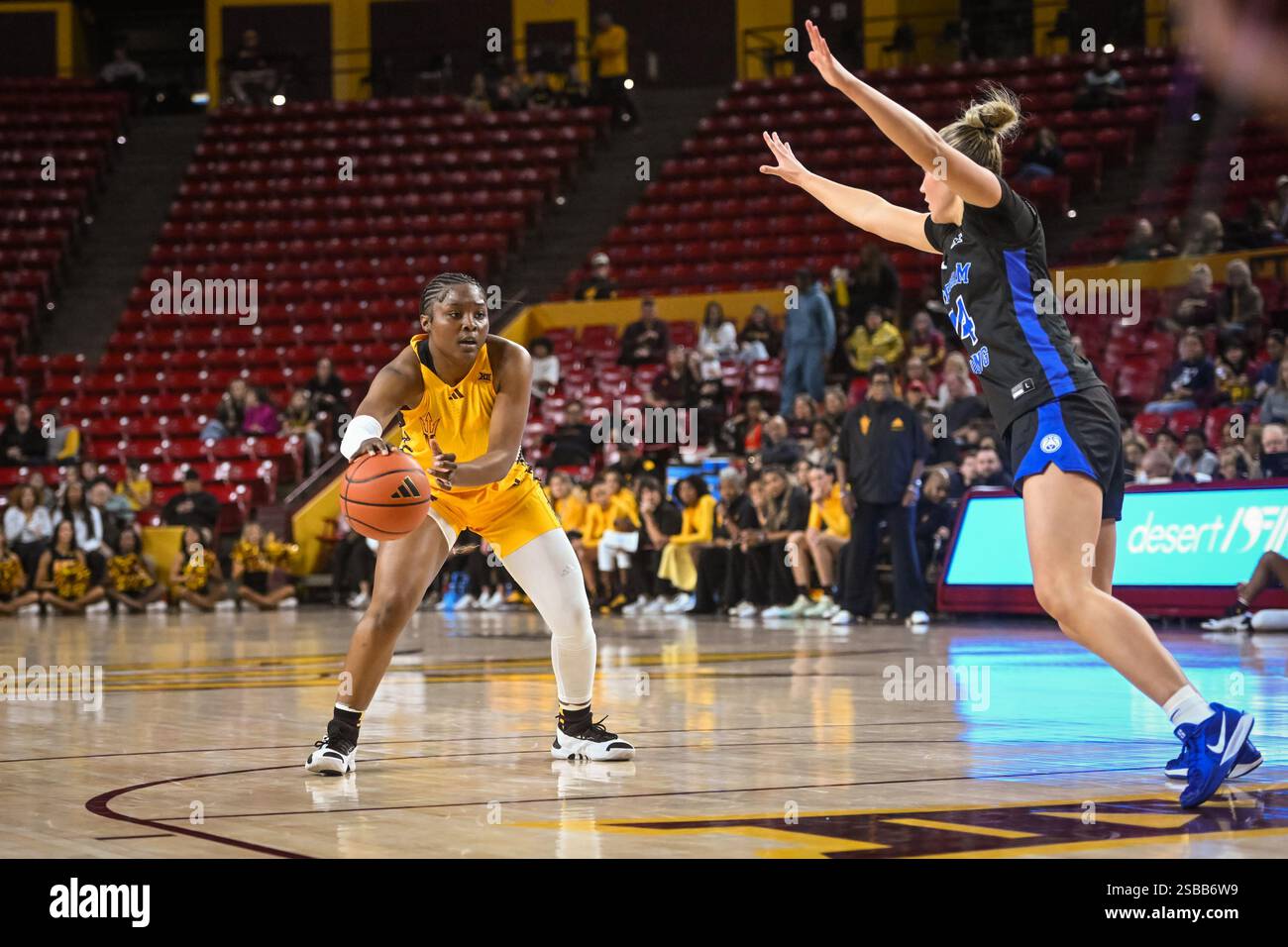 Arizona State Sun Devils guard Jyah LoVett (4) looks to pass the ball ...