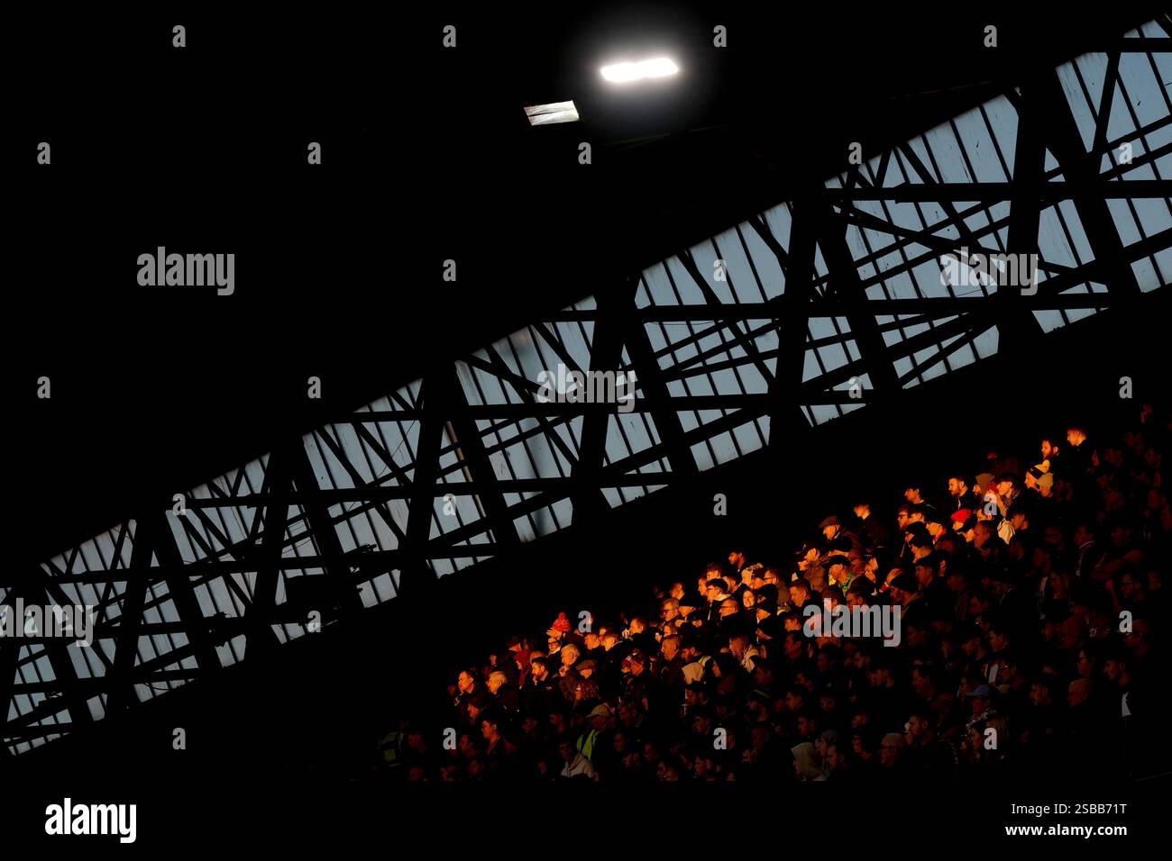 General view of fans in the stands during the Premier League match at ...
