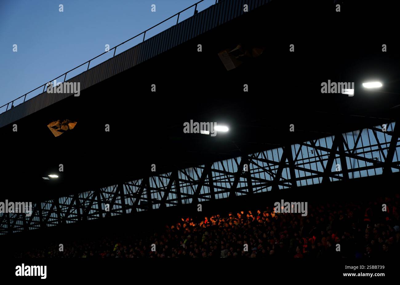 General view of fans in the stands during the Premier League match at ...