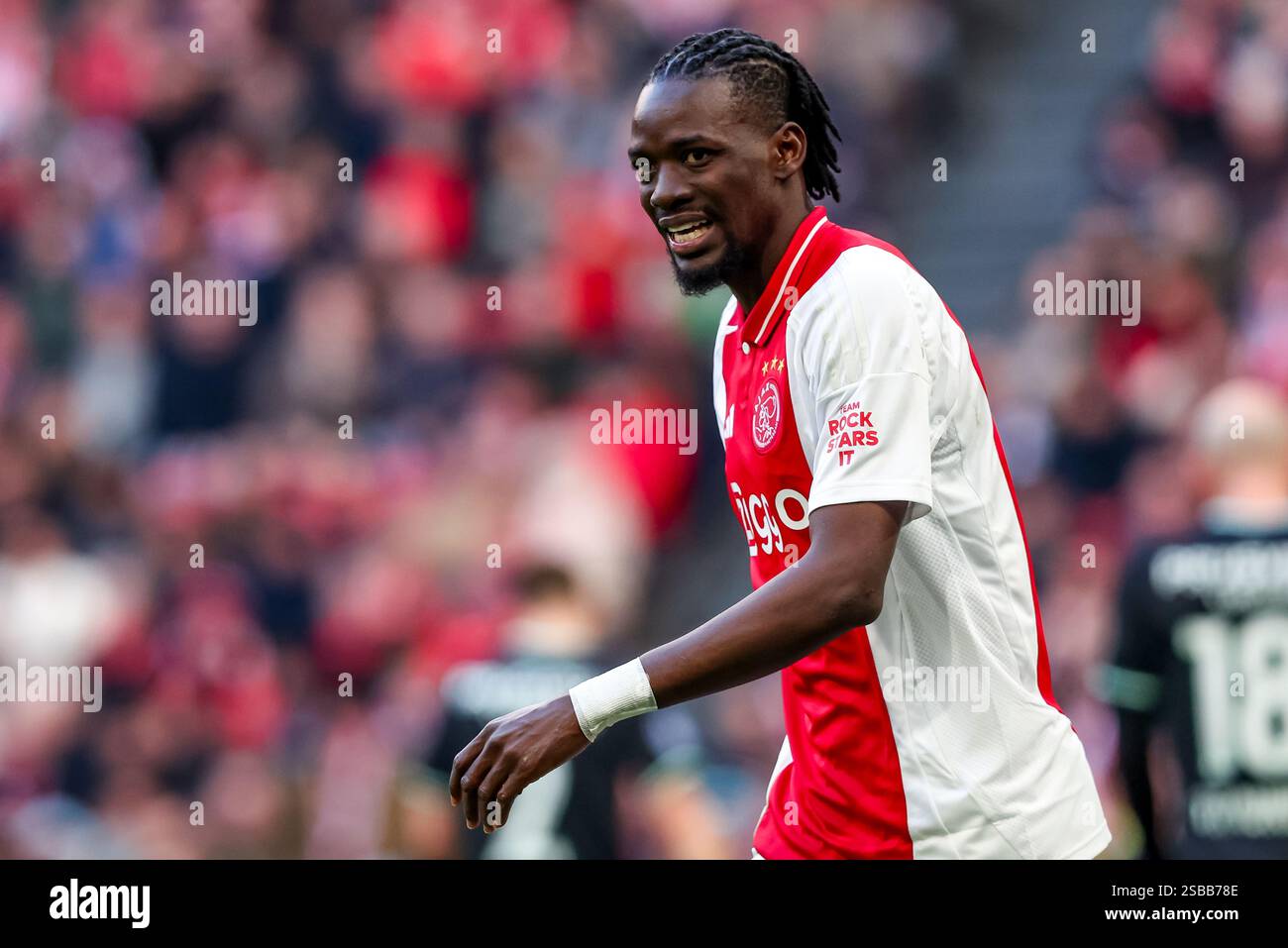 AMSTERDAM, NETHERLANDS - FEBRUARY 2: Bertrand Traoré of AFC Ajax looks ...