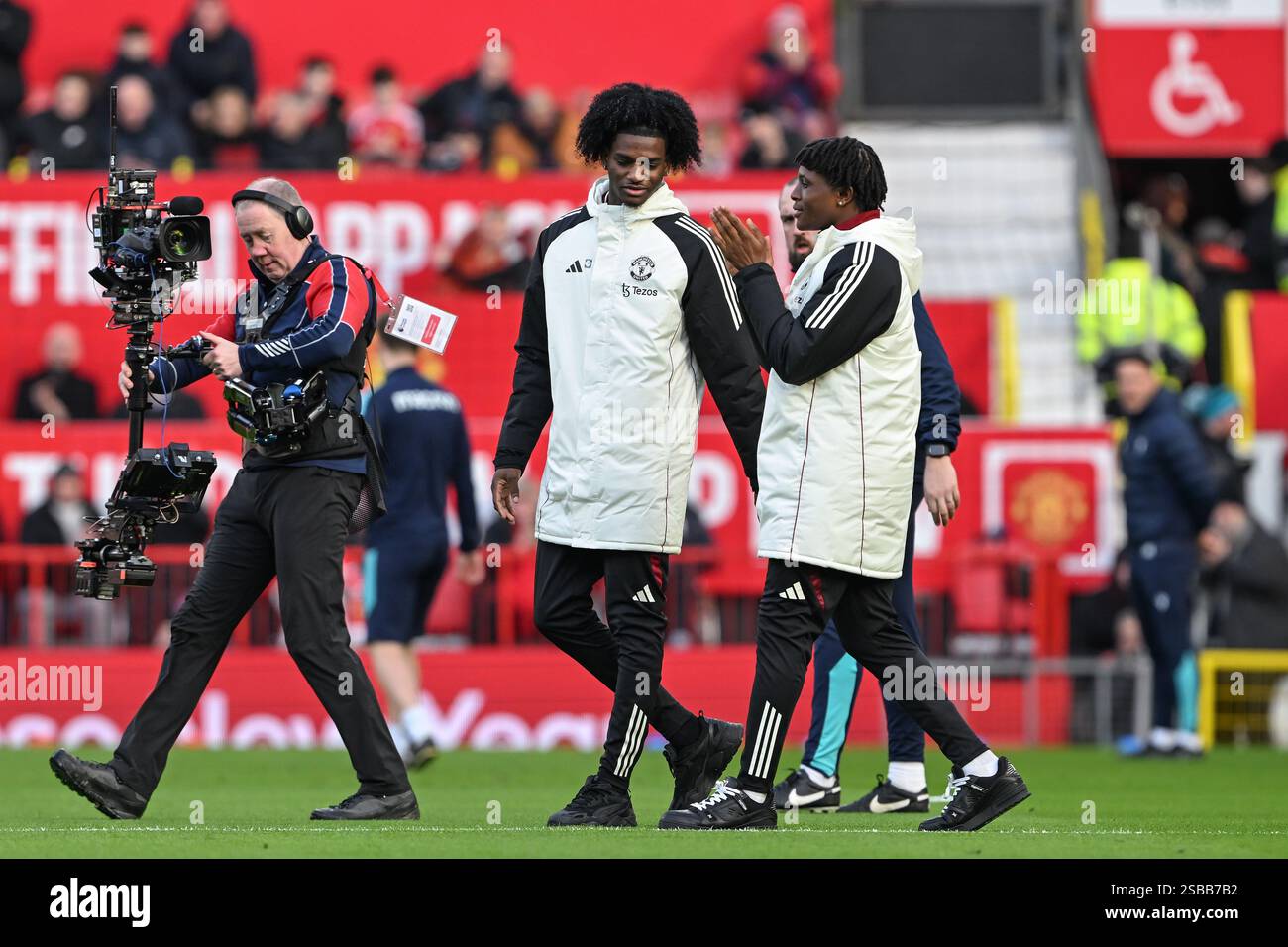 New Manchester United signings Ayden Heaven (26) and Patrick Dorgu (13 ...