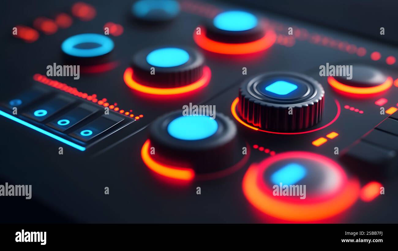 Digital display of configurable toggle switches with adjustable feature ...