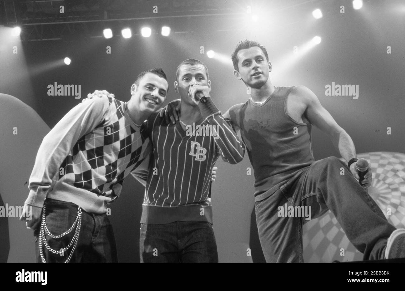 The boyband 3SL playing live on the Smash Hits Tour at Cardiff ...