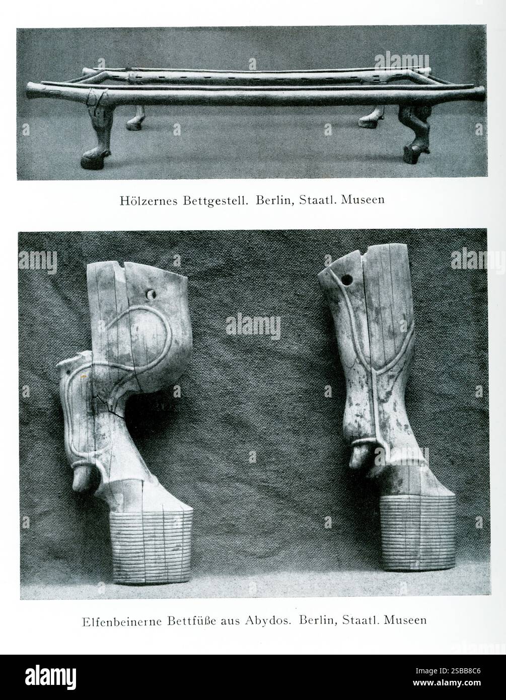 The 1925 caption reads: “[TOP] Wooden bedframe in Berlin State Museum ...