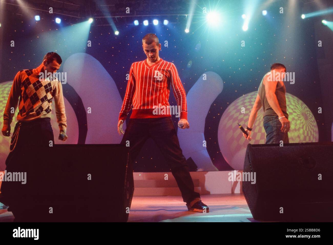 The boyband 3SL playing live on the Smash Hits Tour at Cardiff ...