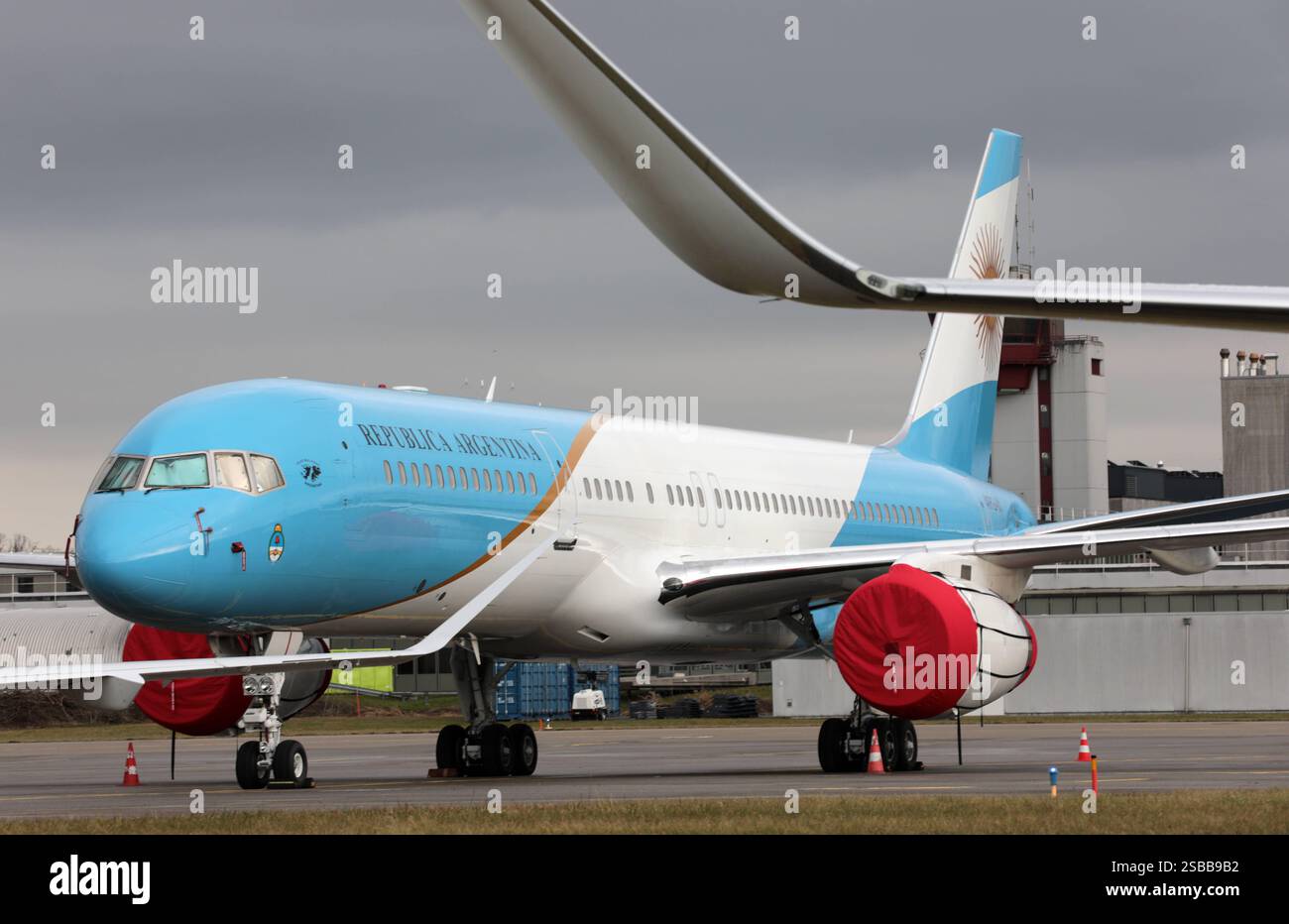 Ein Regierungsflugzeug der argentinischen Regierung vom Typ Boeing 757 ...