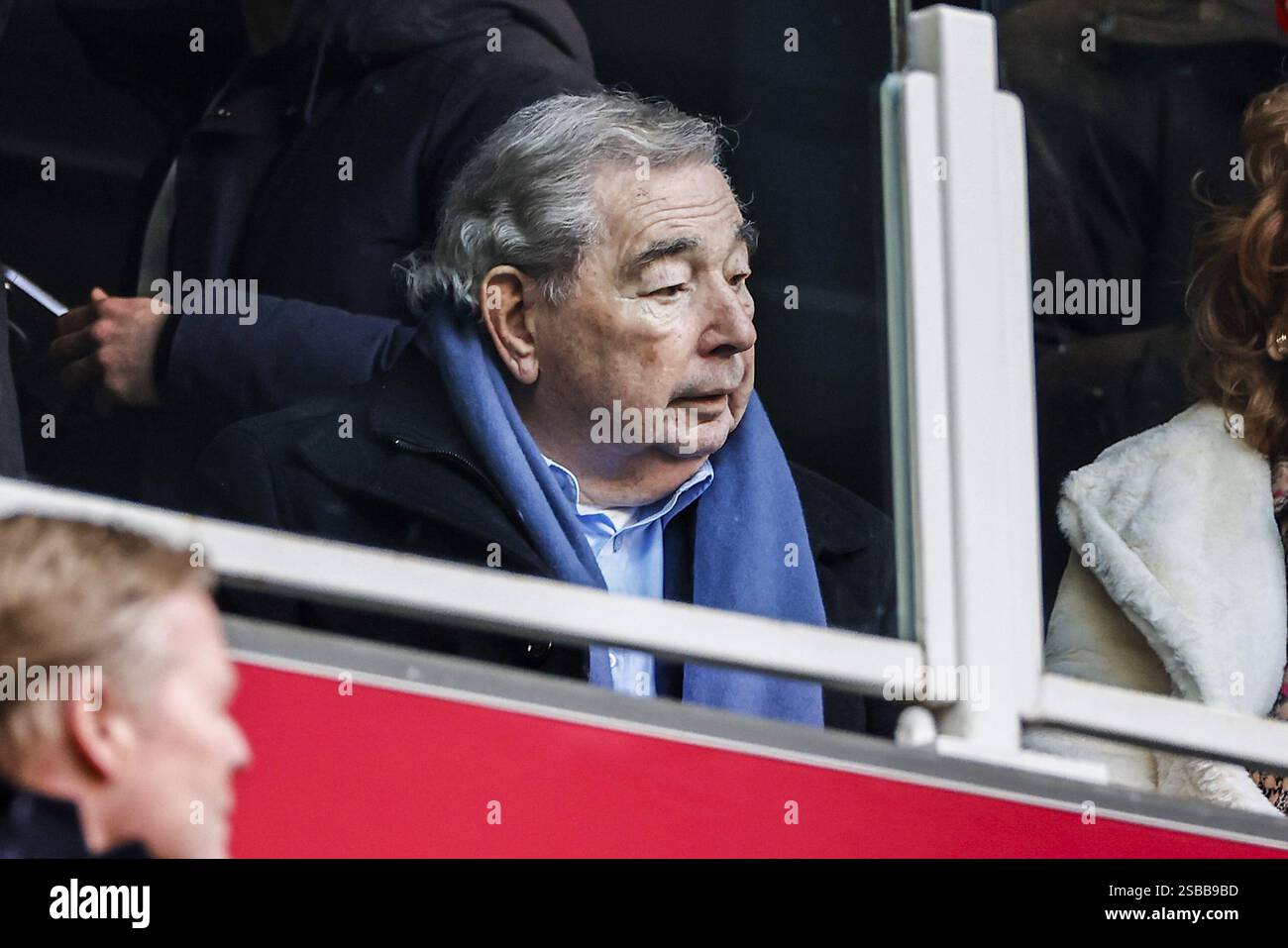 AMSTERDAM - Arie van Os in the stands during the Dutch Eredivisie match ...