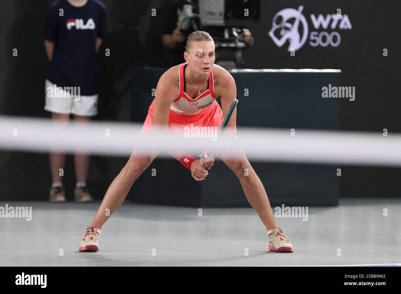 LINZ, AUSTRIA - FEBRUARY 2: Dayana Yastremska of Ukraine during the ...