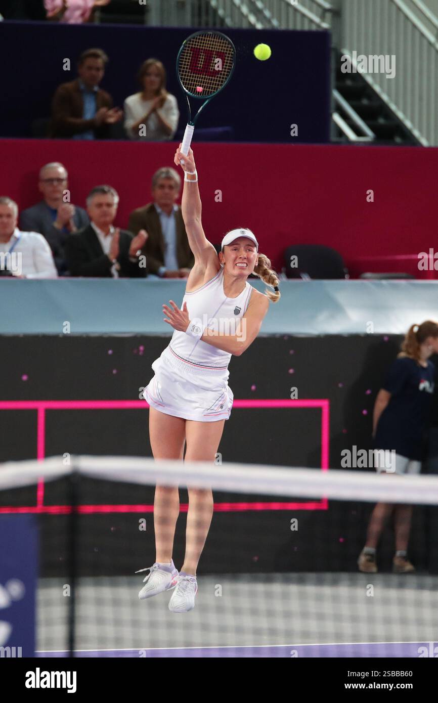 LINZ, AUSTRIA - FEBRUARY 2: Ekaterina Alexandrova during the final of ...
