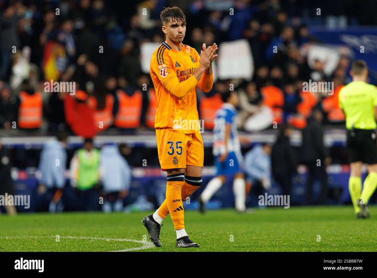 Barcelona, Spain. 01st Feb, 2025. Raul Asencio (Real Madrid FC) seen in ...