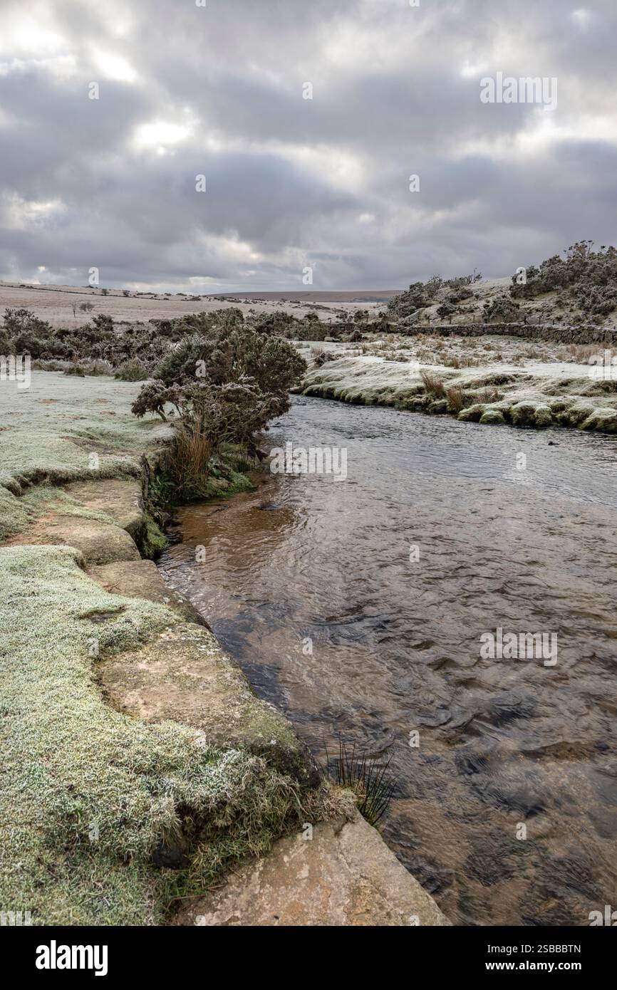 Frosty January on Dartmoor Devon Stock Photo - Alamy