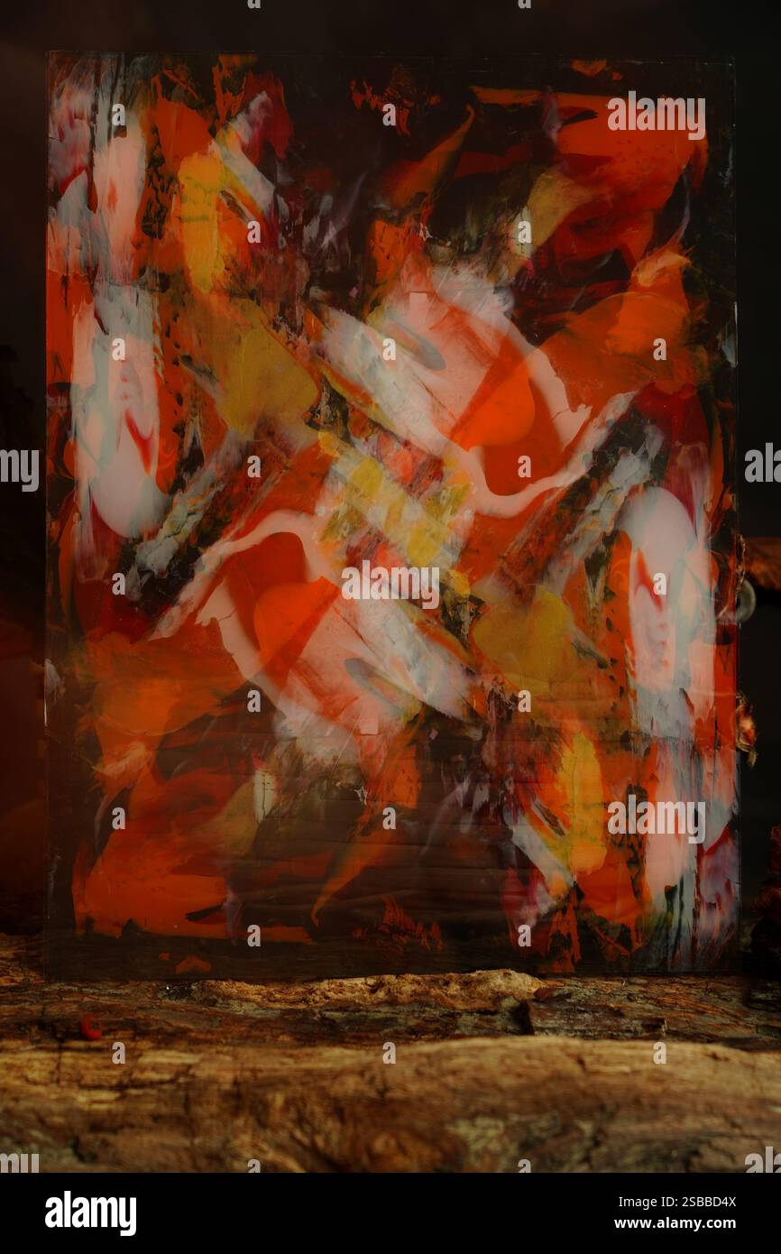 Abstract art on an acrylic support Stock Photo - Alamy