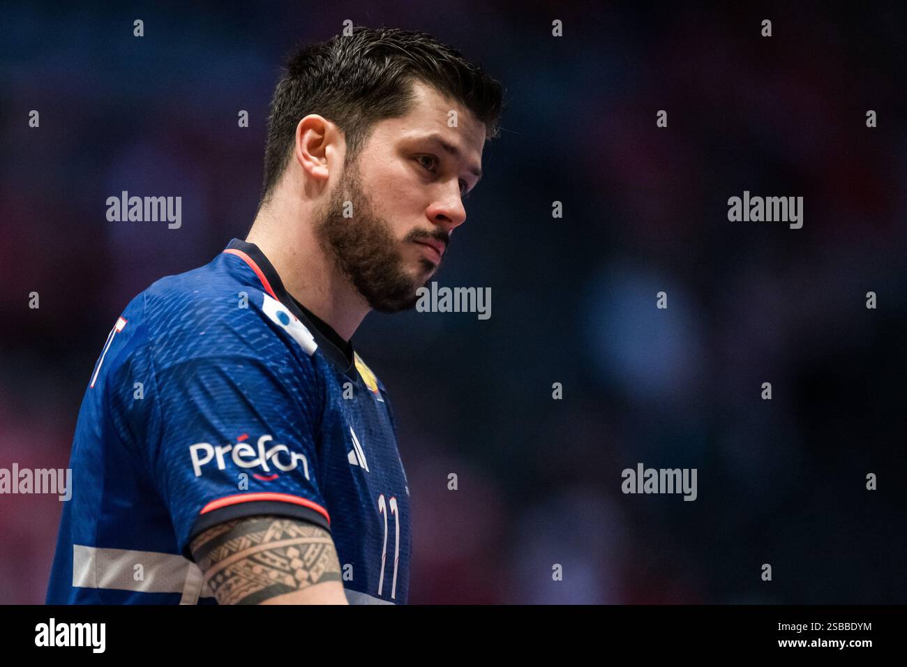 250202 Nicolas Tournat of France during the 2025 IHF World Men's Handball Championship bronze ...