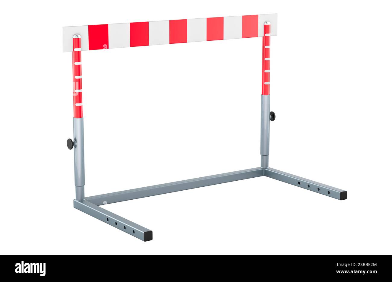 Track hurdle, 3D rendering isolated on white background Stock Photo - Alamy