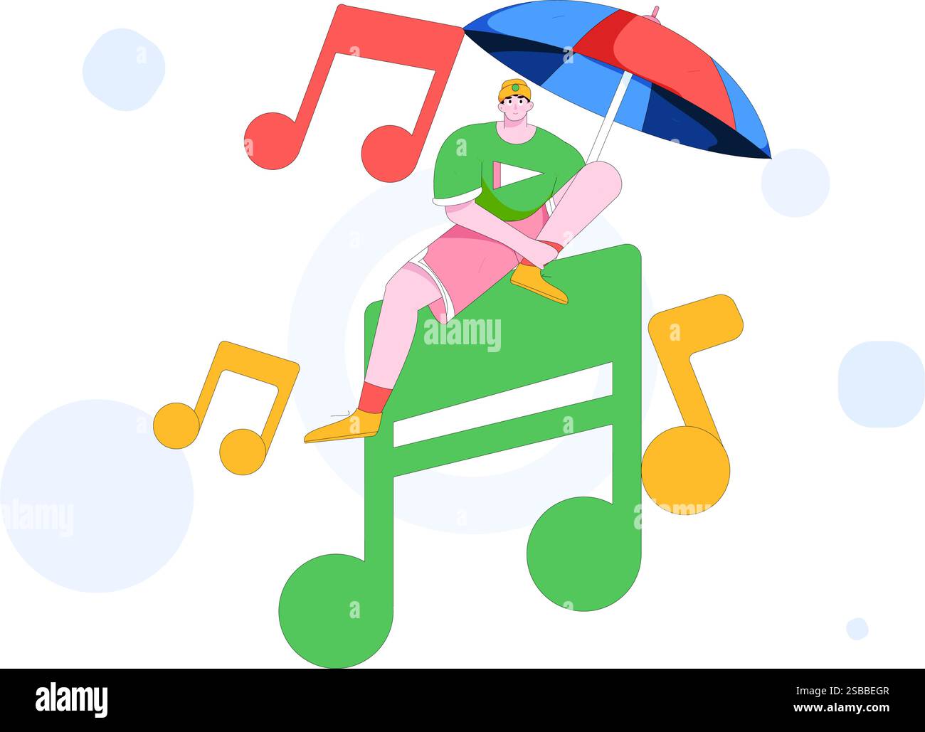Music characters scene flat vector concept operation illustration Stock ...