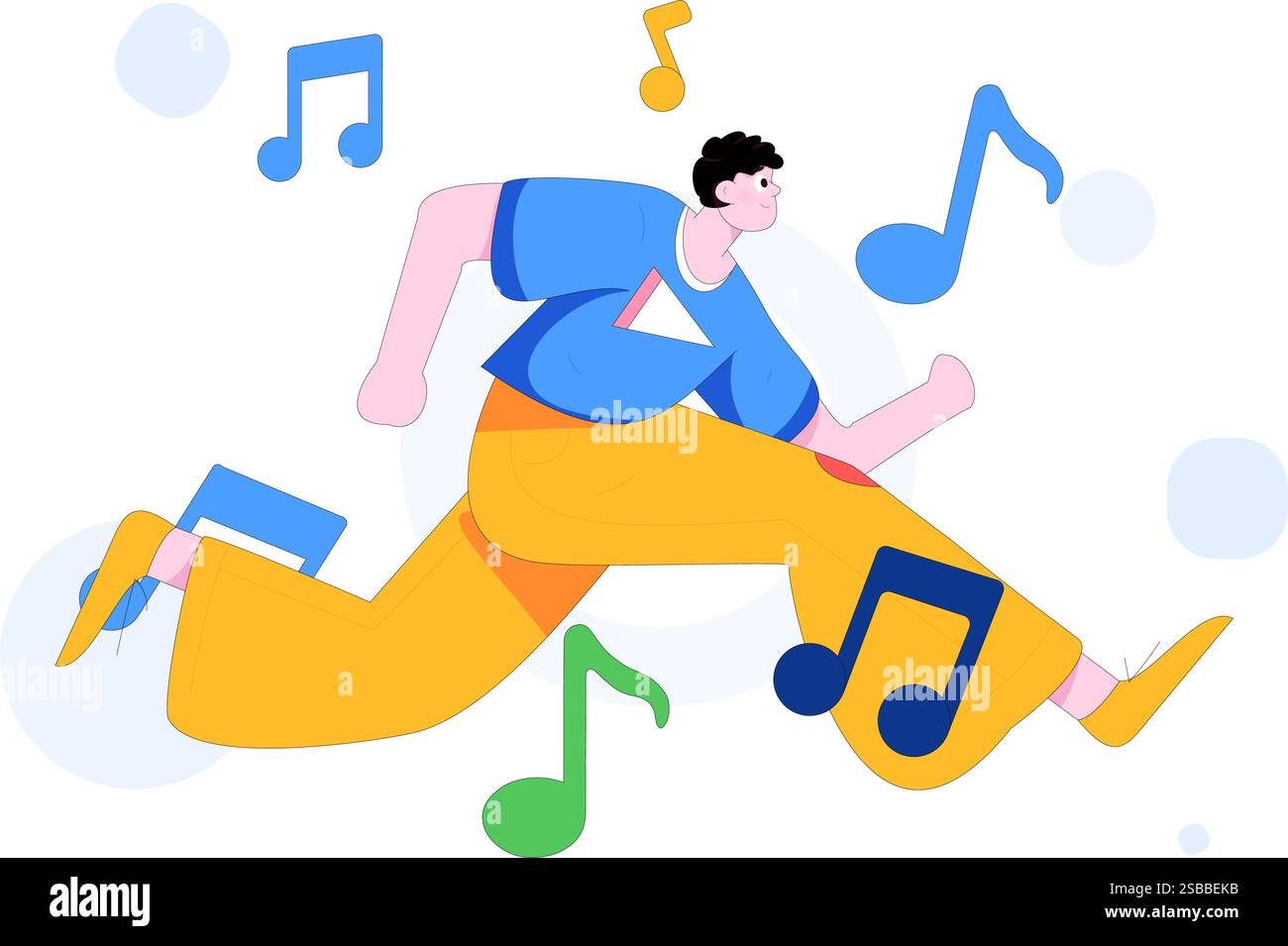 Music characters scene flat vector concept operation illustration Stock ...