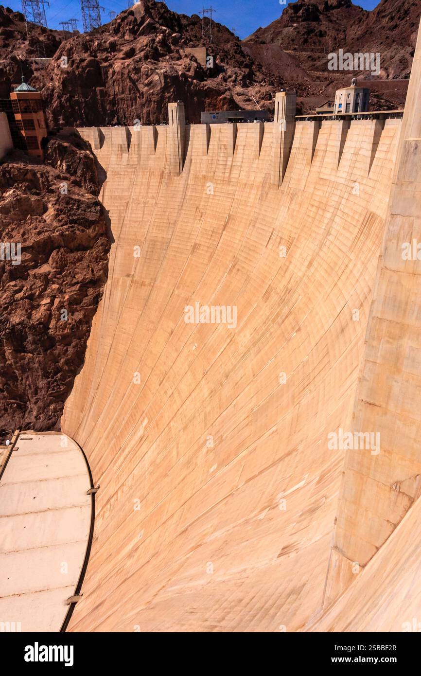 Hoover Dam, once known as Boulder Dam, is a concrete arch-gravity dam ...