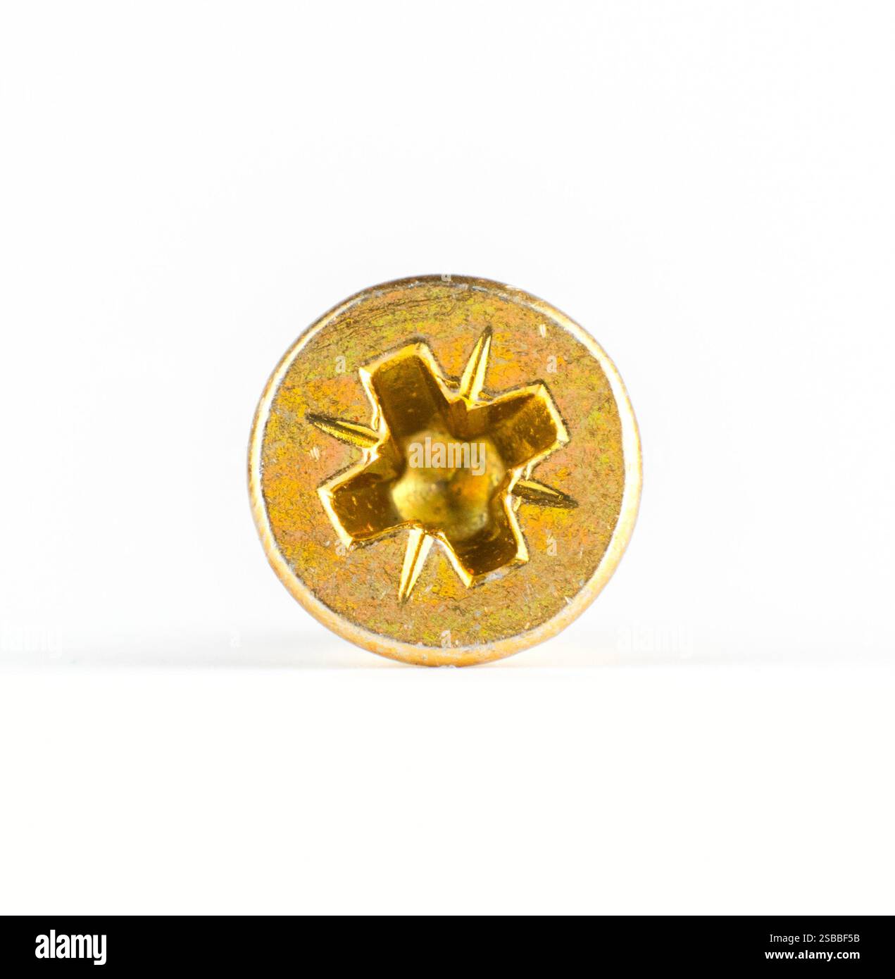 olden screw head with sharp edges Stock Photo - Alamy