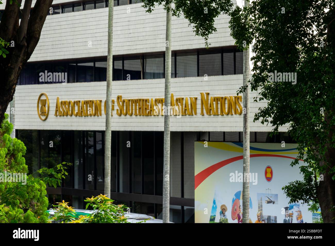 ASEAN (Association of Southeast Asian Nations) headquarters in Jakarta, Indonesia Stock Photo ...