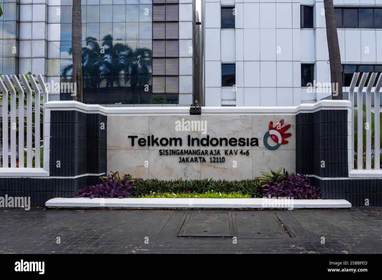 Telkom Indonesia office on Sisingamangaraja street in Jakarta ...