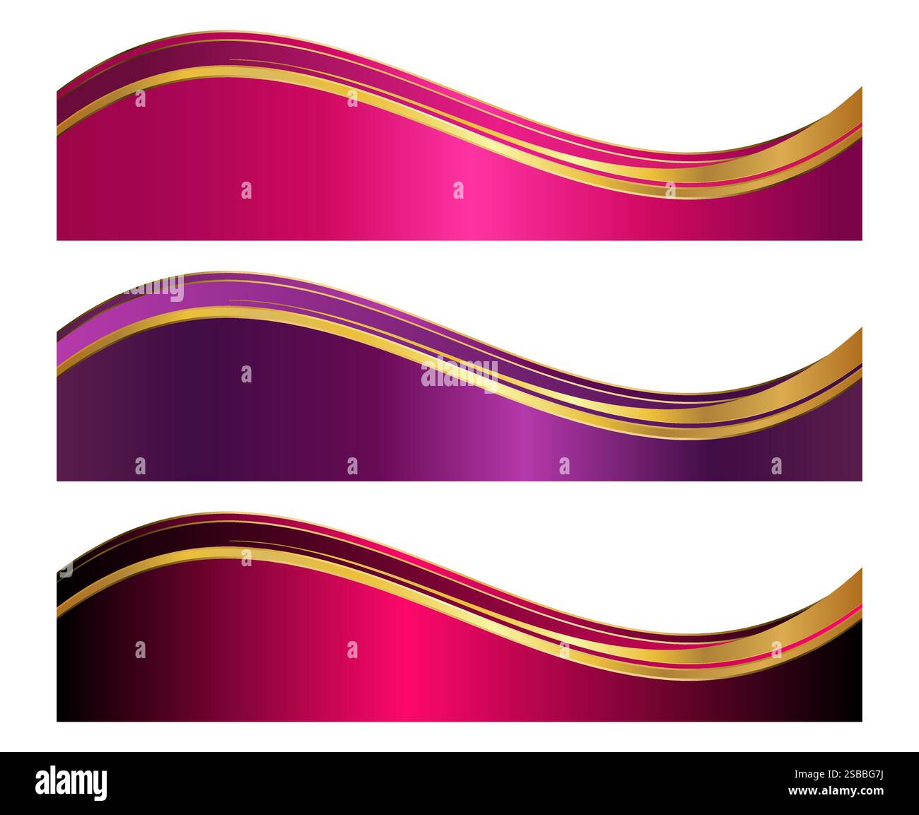 Pink Gold 3D Corporate Letterhead Divider Template, Separator Footer ...