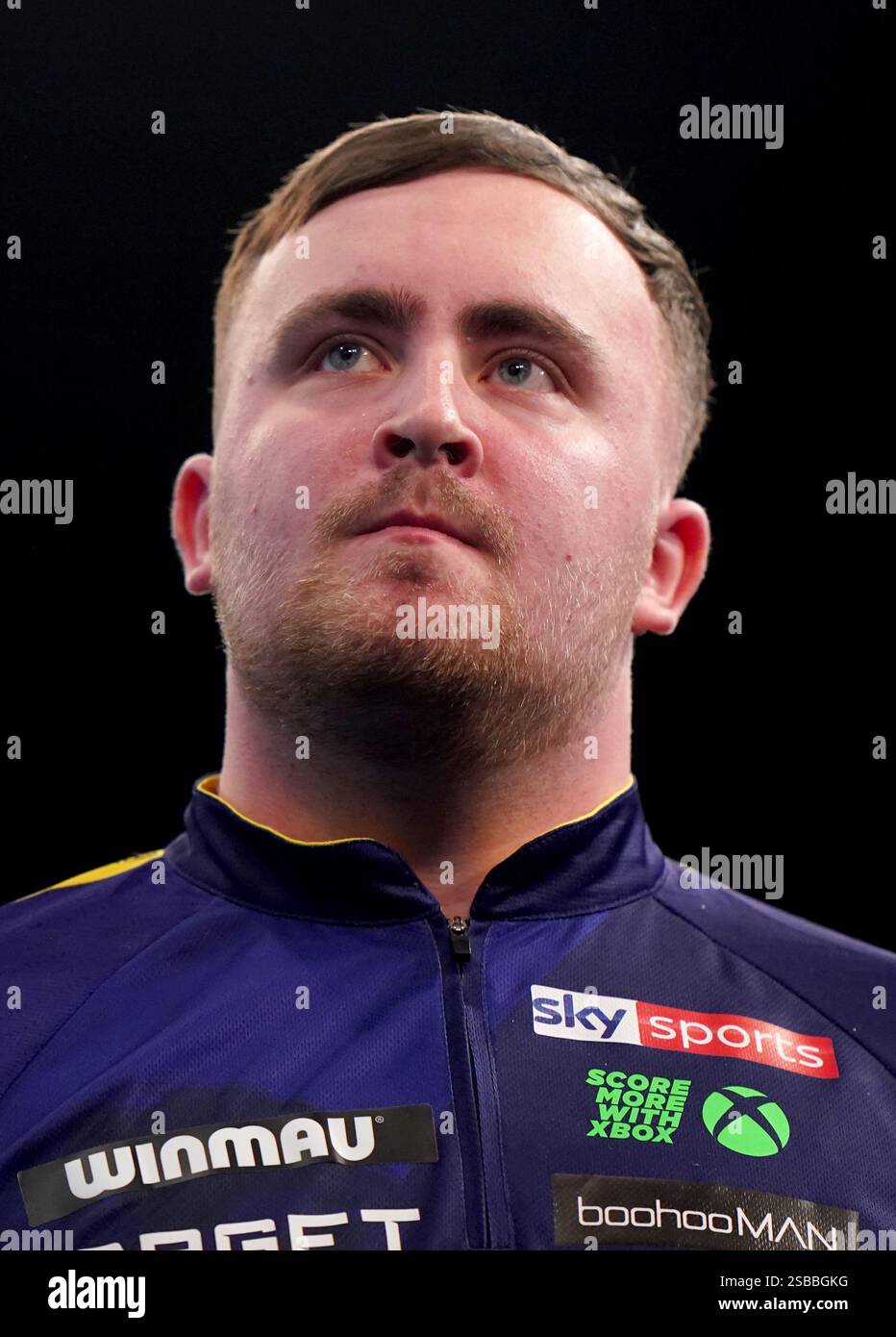 Luke Littler during his quarter final match against Jonny Clayton on ...