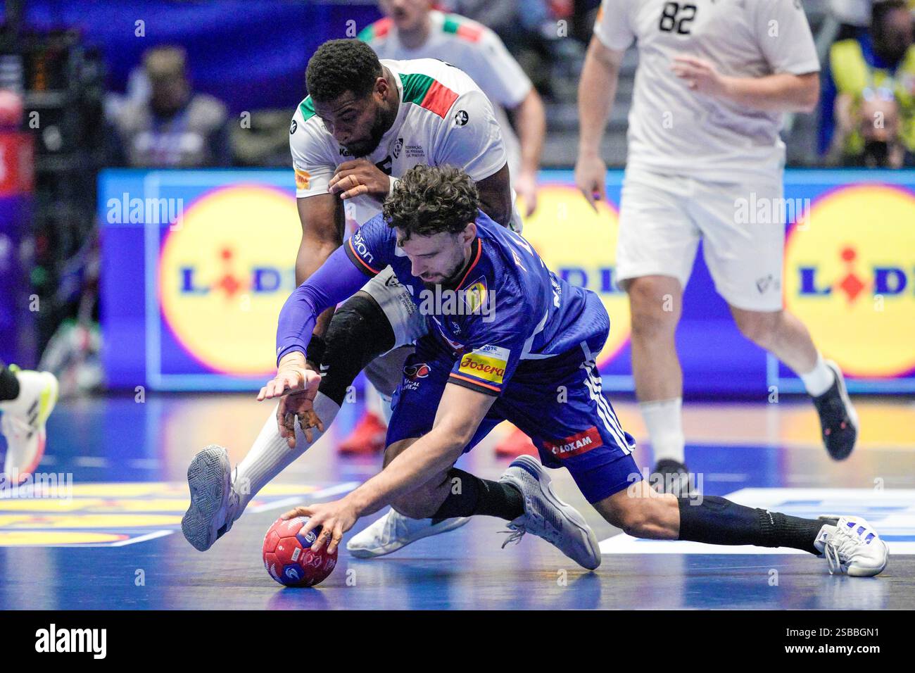 Fornebu 20250202. Portugal's Victor Iturriza Alvarez and France's Nedim ...