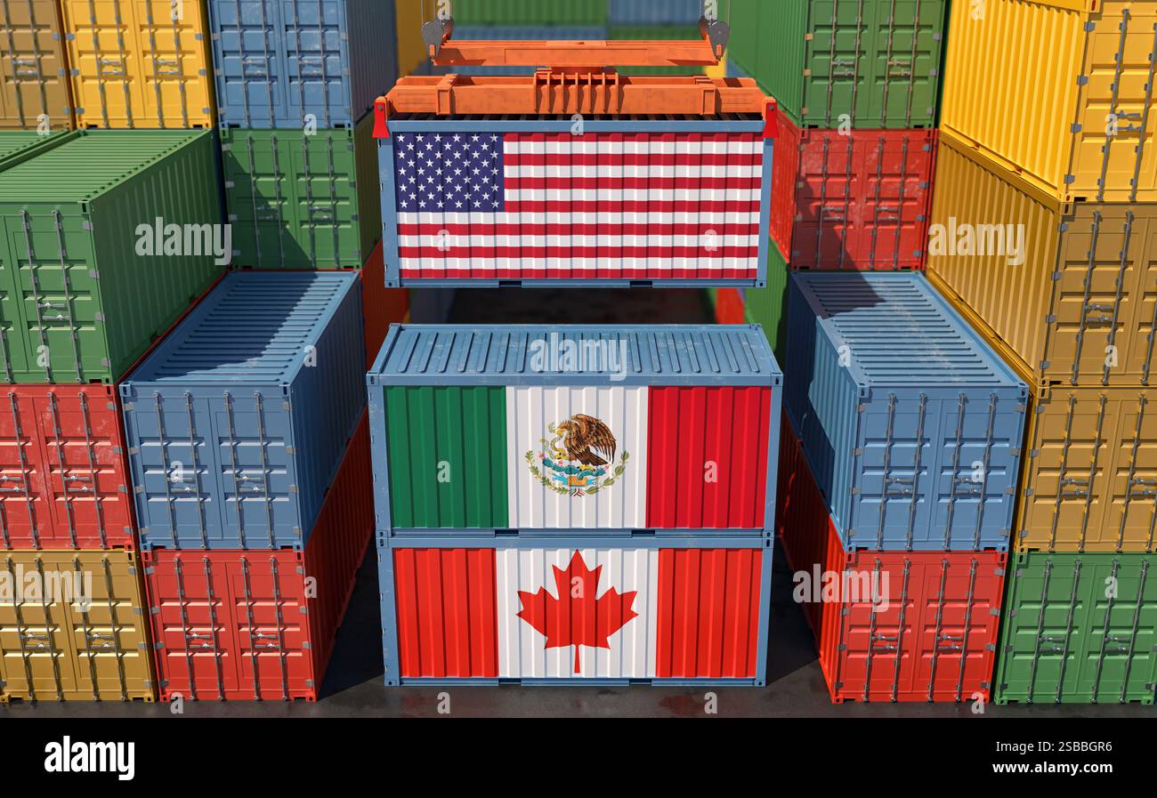 Usa canada mexico flag hi-res stock photography and images - Alamy