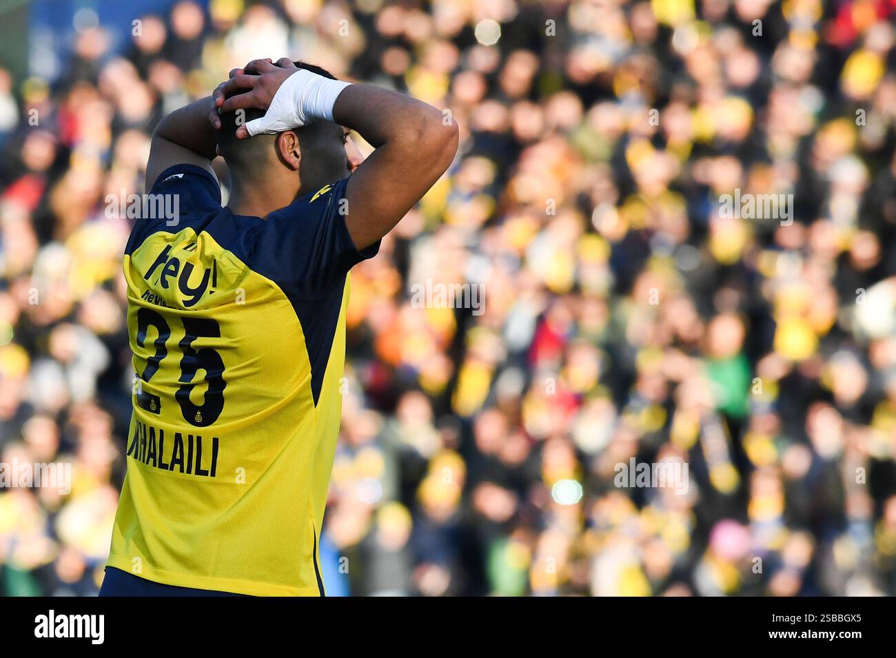 Union's Anan Khalaili looks dejected during a soccer match between ...