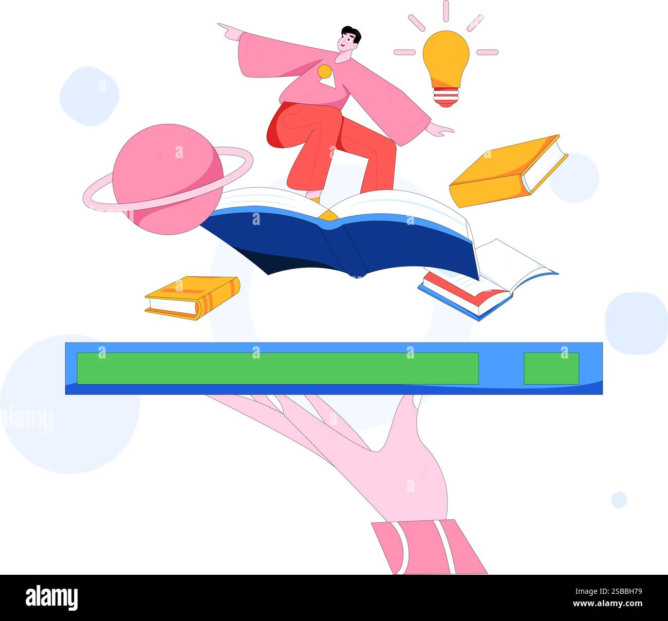 Character reading quietly vector concept operation hand drawn ...