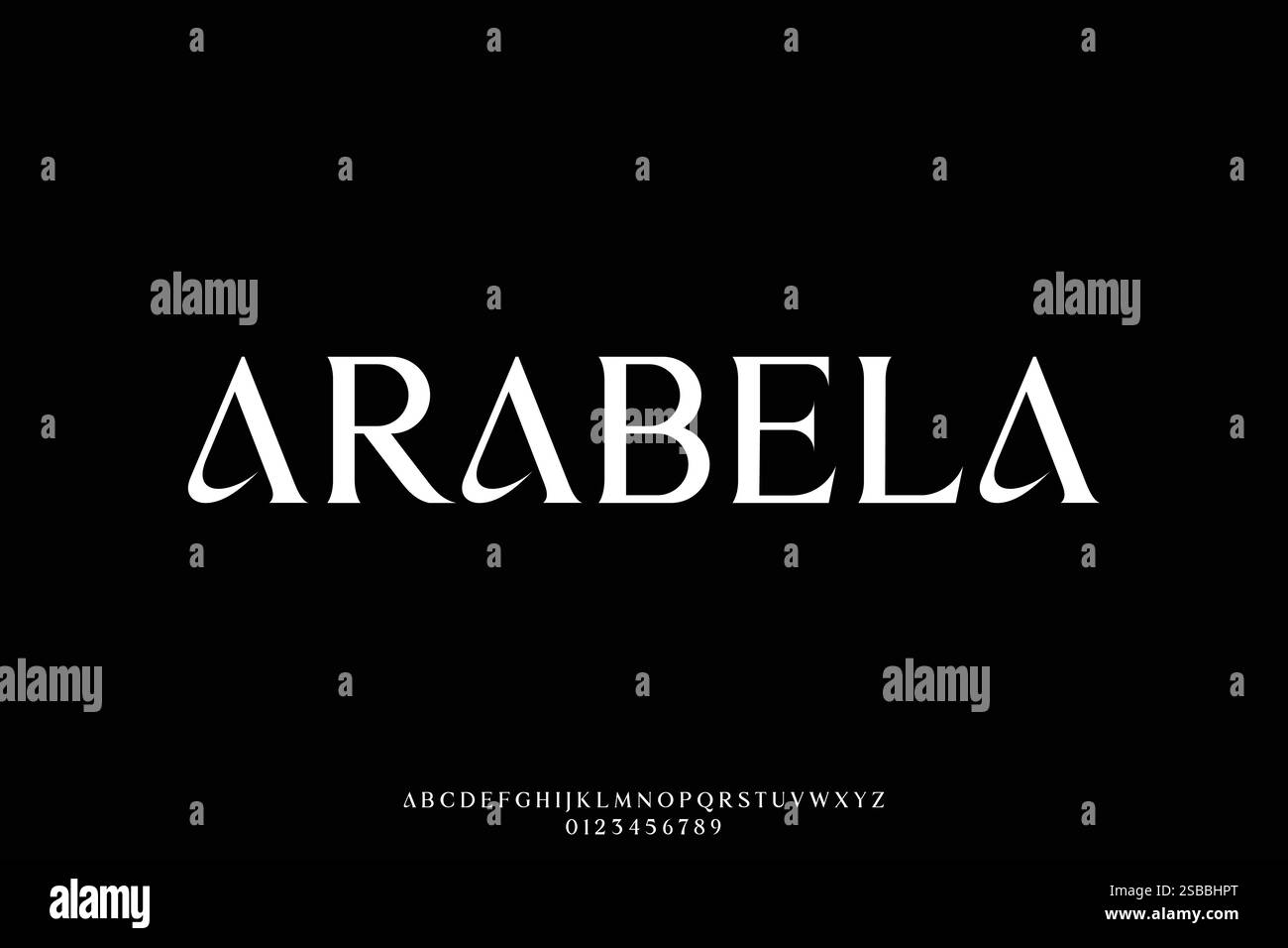 Beautiful luxury sharp serif alphabet display font vector for branding ...