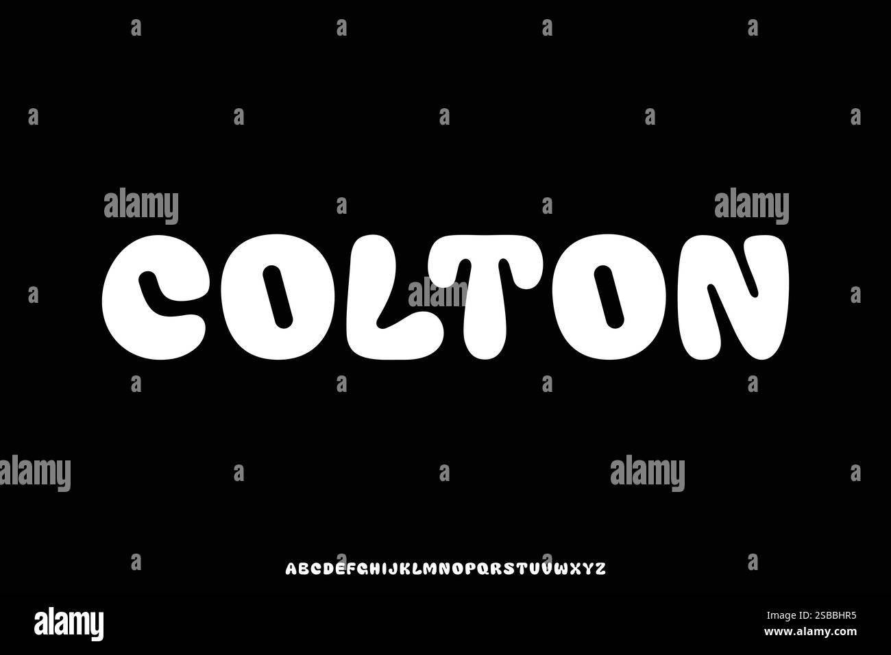 Bold rounded fun alphabet display font vector illustration Stock Vector ...