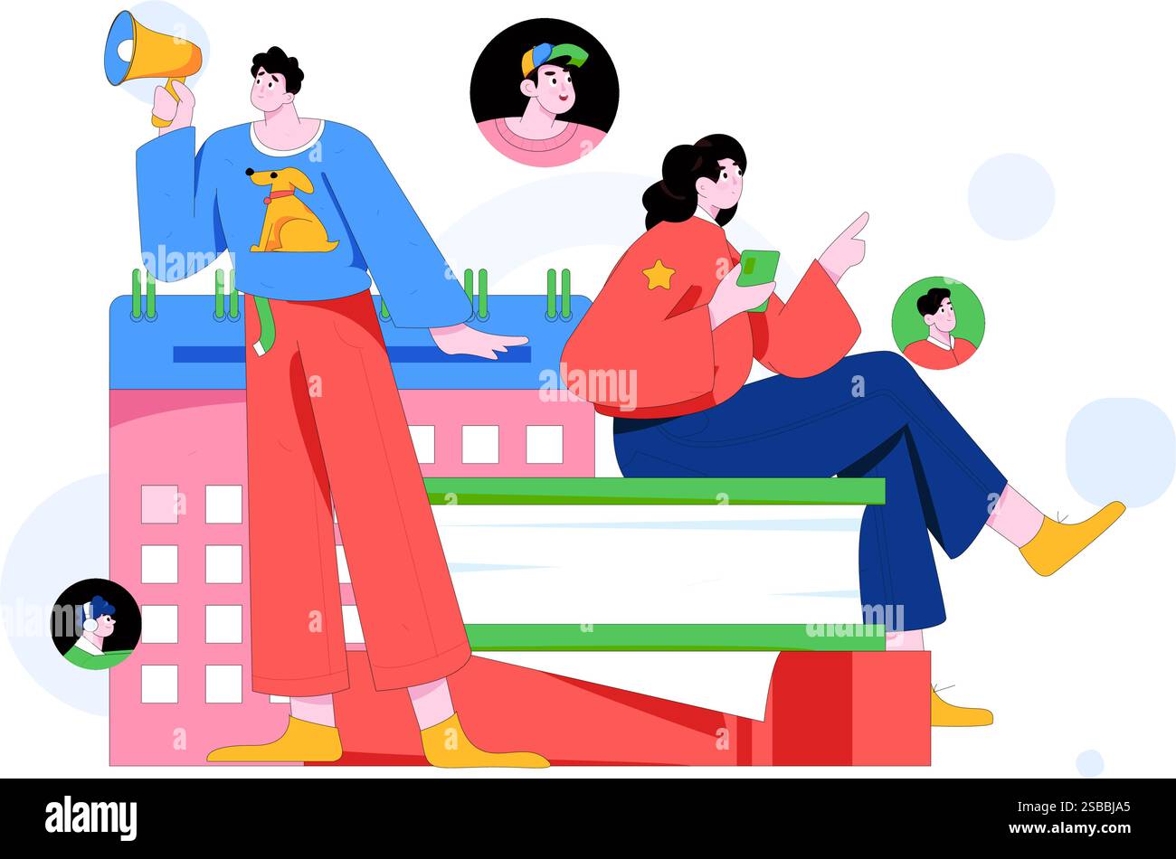 Personnel doing job interview flat vector concept operation hand drawn ...