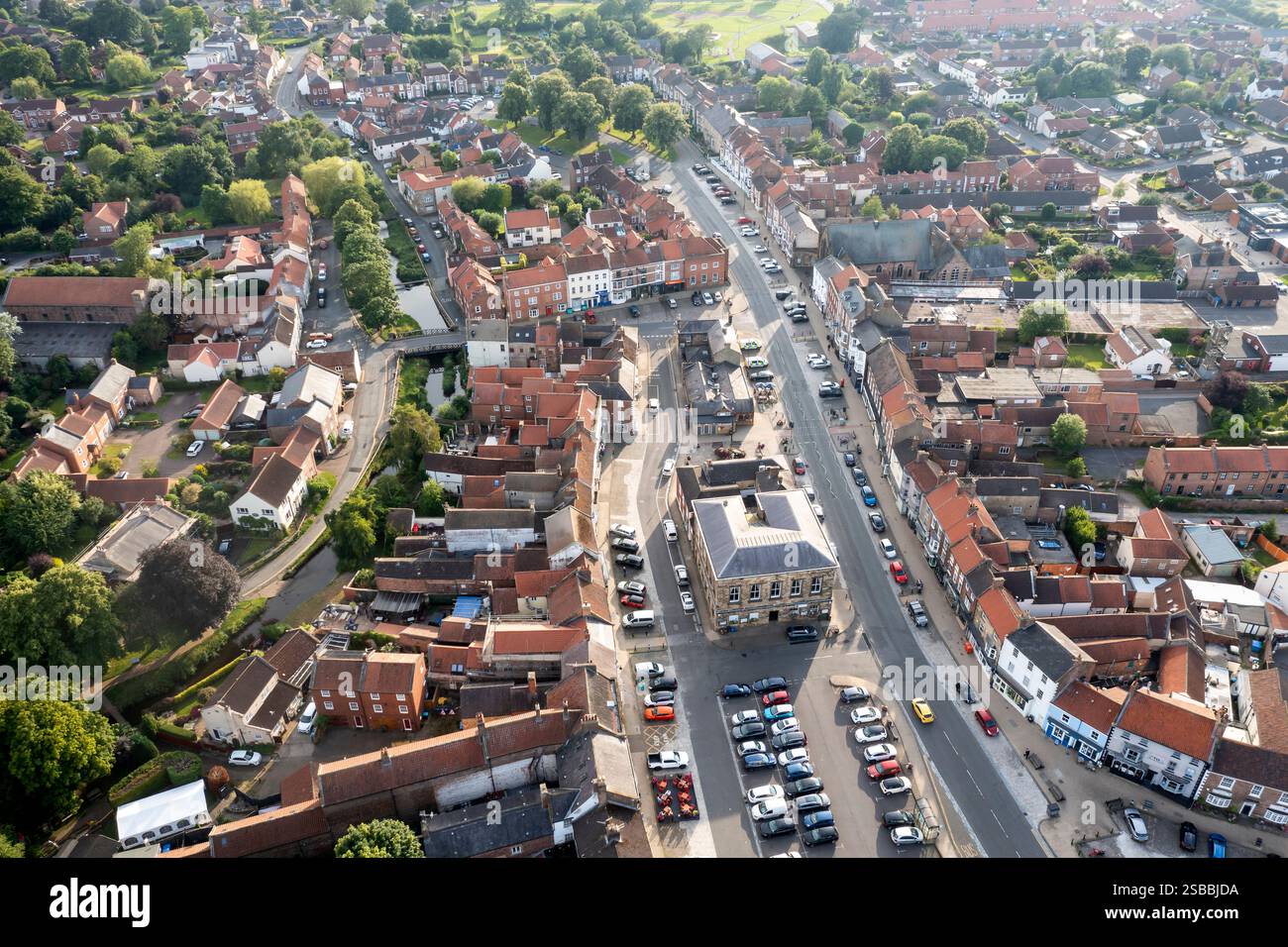 Aerial shot of Stokesley, North Yorkshire Market Town, England Stock ...